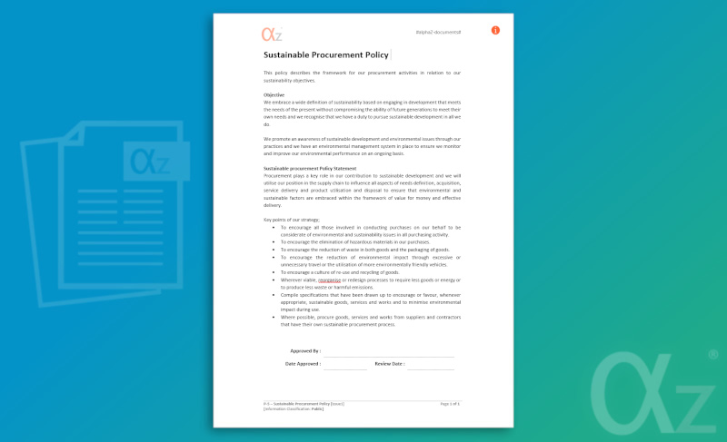 Sustainable Procurement Policy