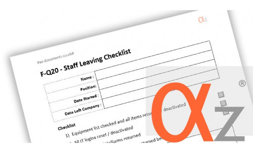 Staff Leaving Form