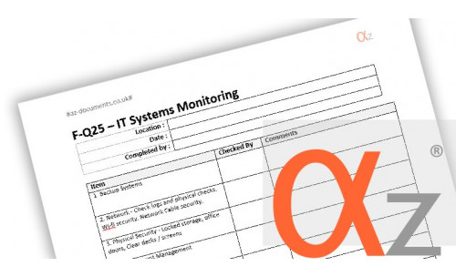 IT Systems Monitoring Form