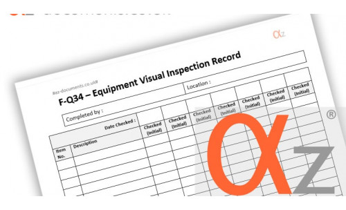 Equipment Visual Inspection Register