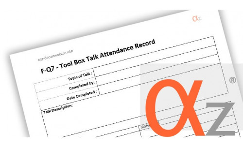 Training Talk Attendance Form